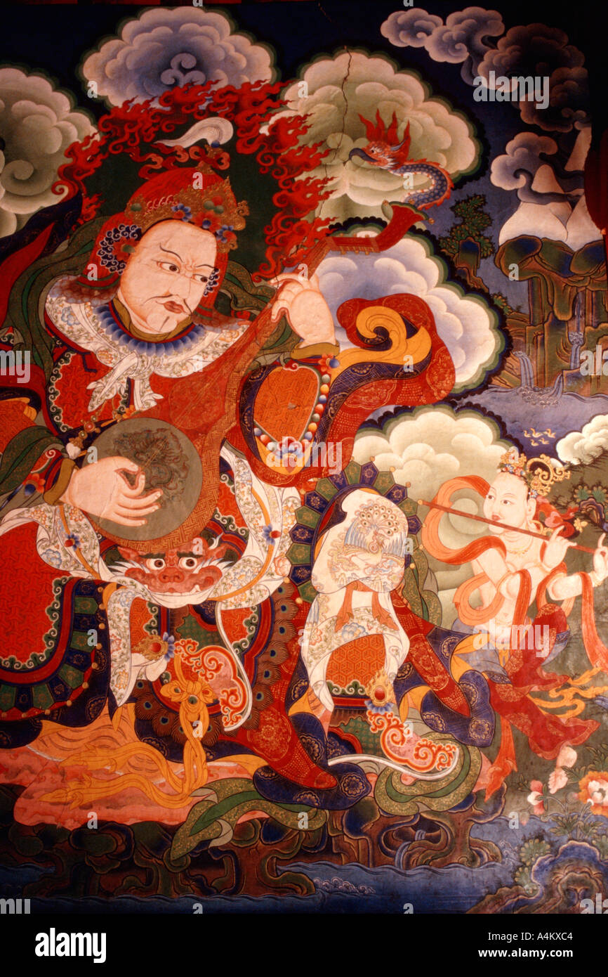 Guru Rinpoche painting Samye Monastery Tibet Stock Photo - Alamy