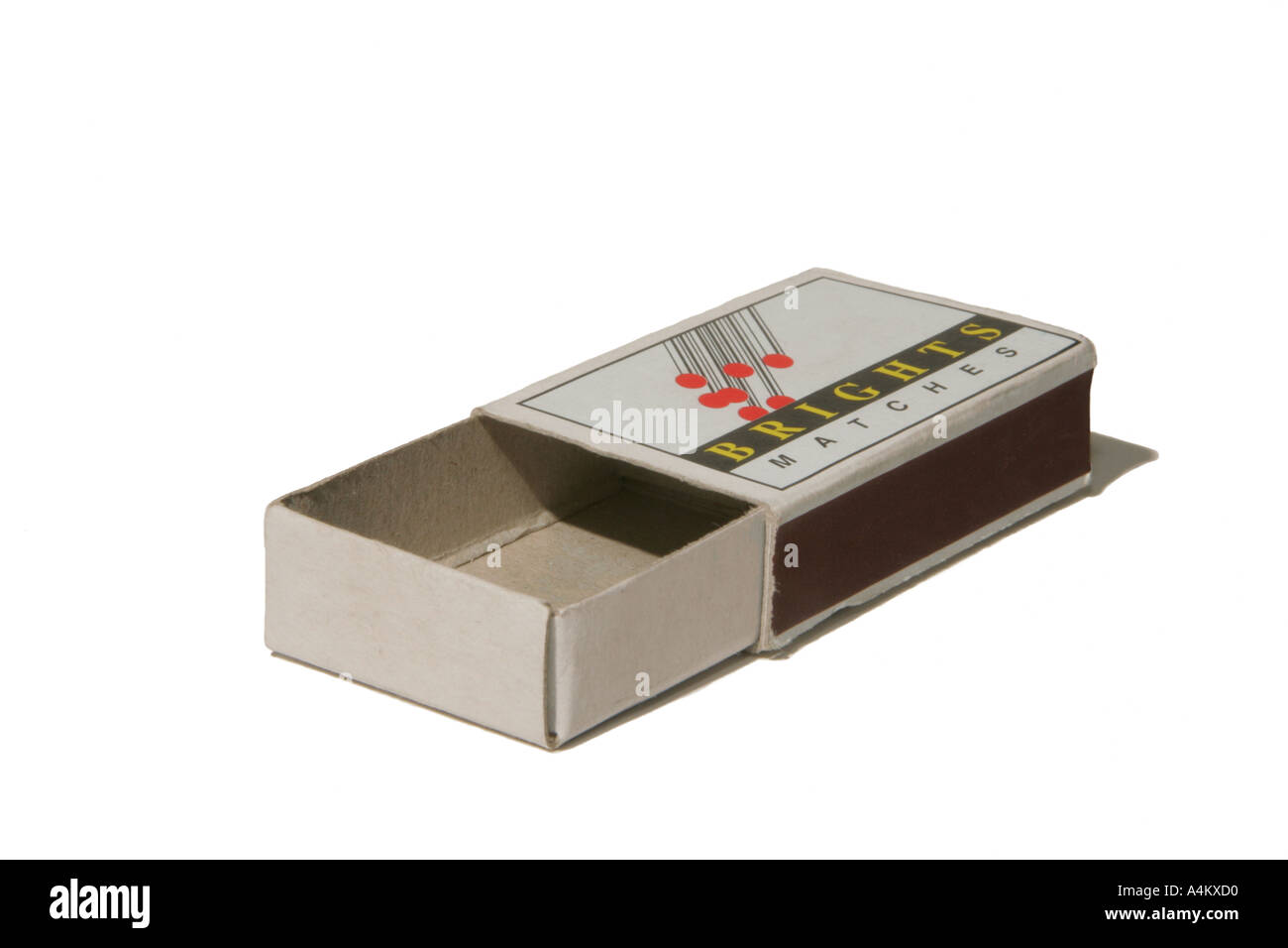 A Matchbox open on White Background Stock Photo - Alamy