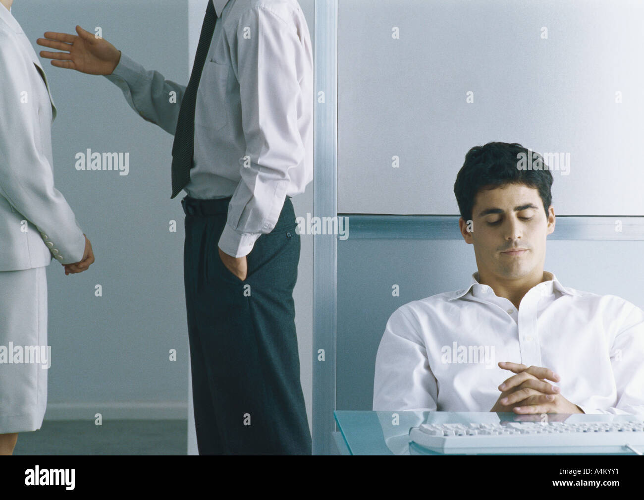 Woman slouching at desk hi-res stock photography and images - Alamy