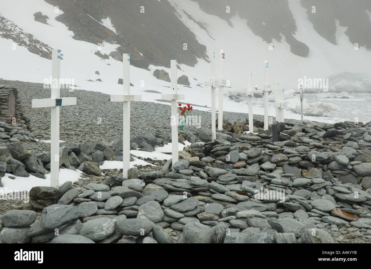 Graves at Argentinian Orcadas Base at Orkney Antarctica Stock Photo - Alamy