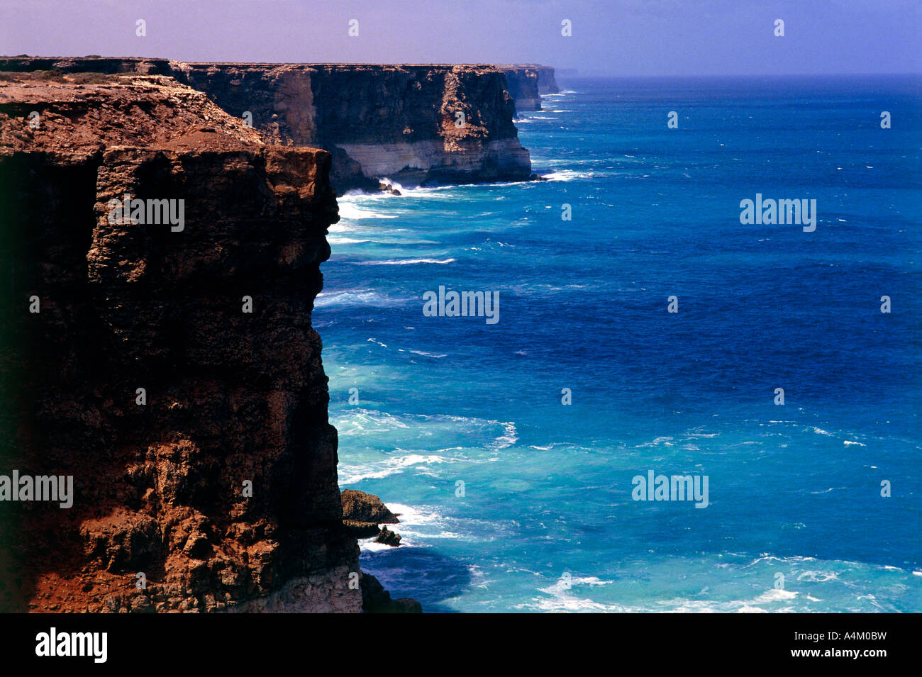 View looking East up the Great Australian Bight West of Cuduna in South ...