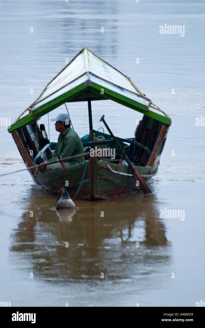 Small cross river ferry on the Kuching river in Sarawak Stock Photo - Alamy