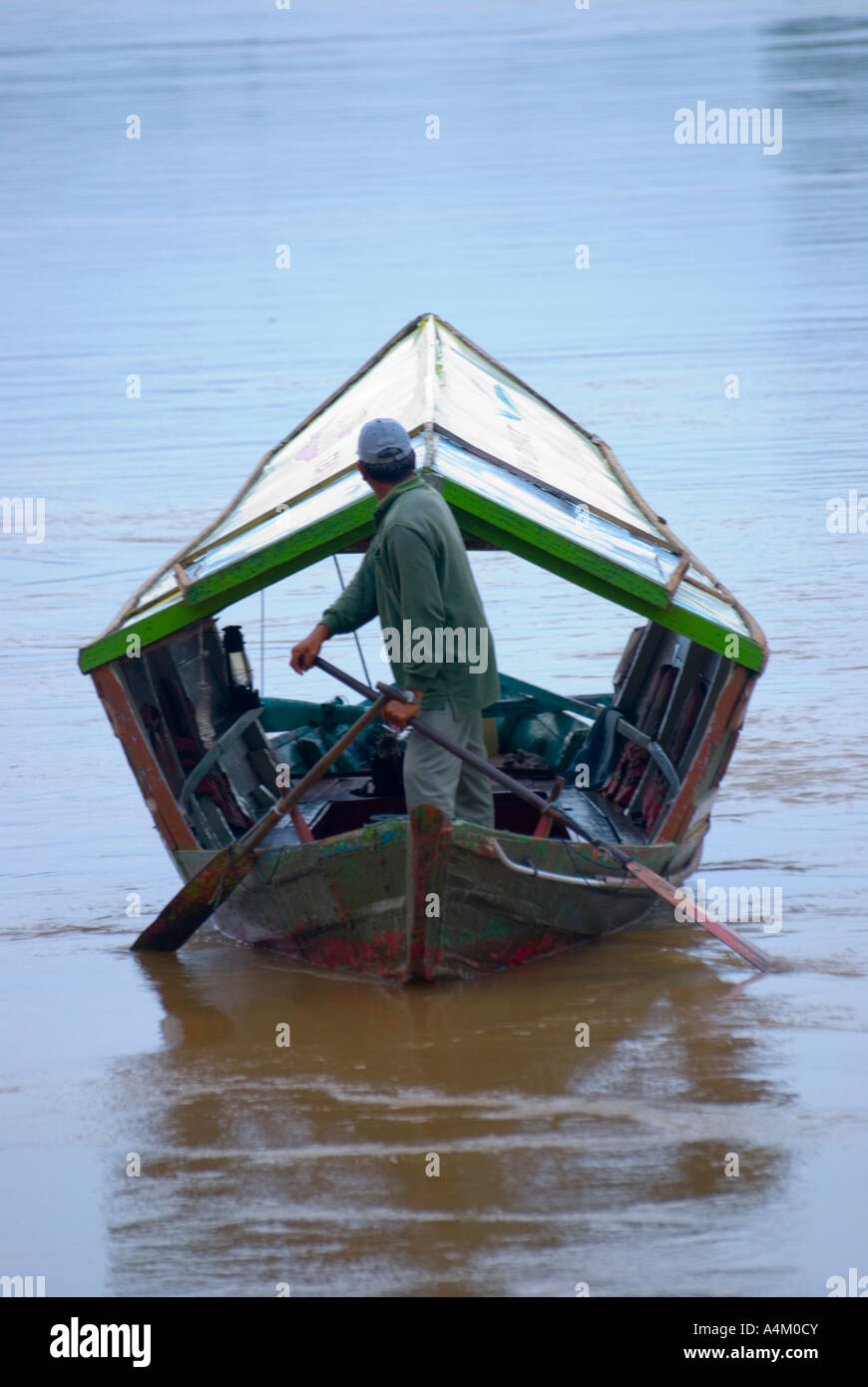 Small cross river ferry on the Kuching river in Sarawak Stock Photo - Alamy