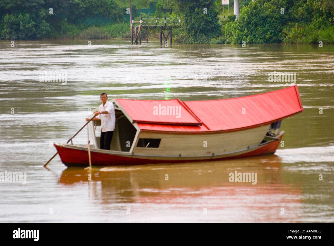Small cross river ferry on the Kuching river in Sarawak Stock Photo - Alamy