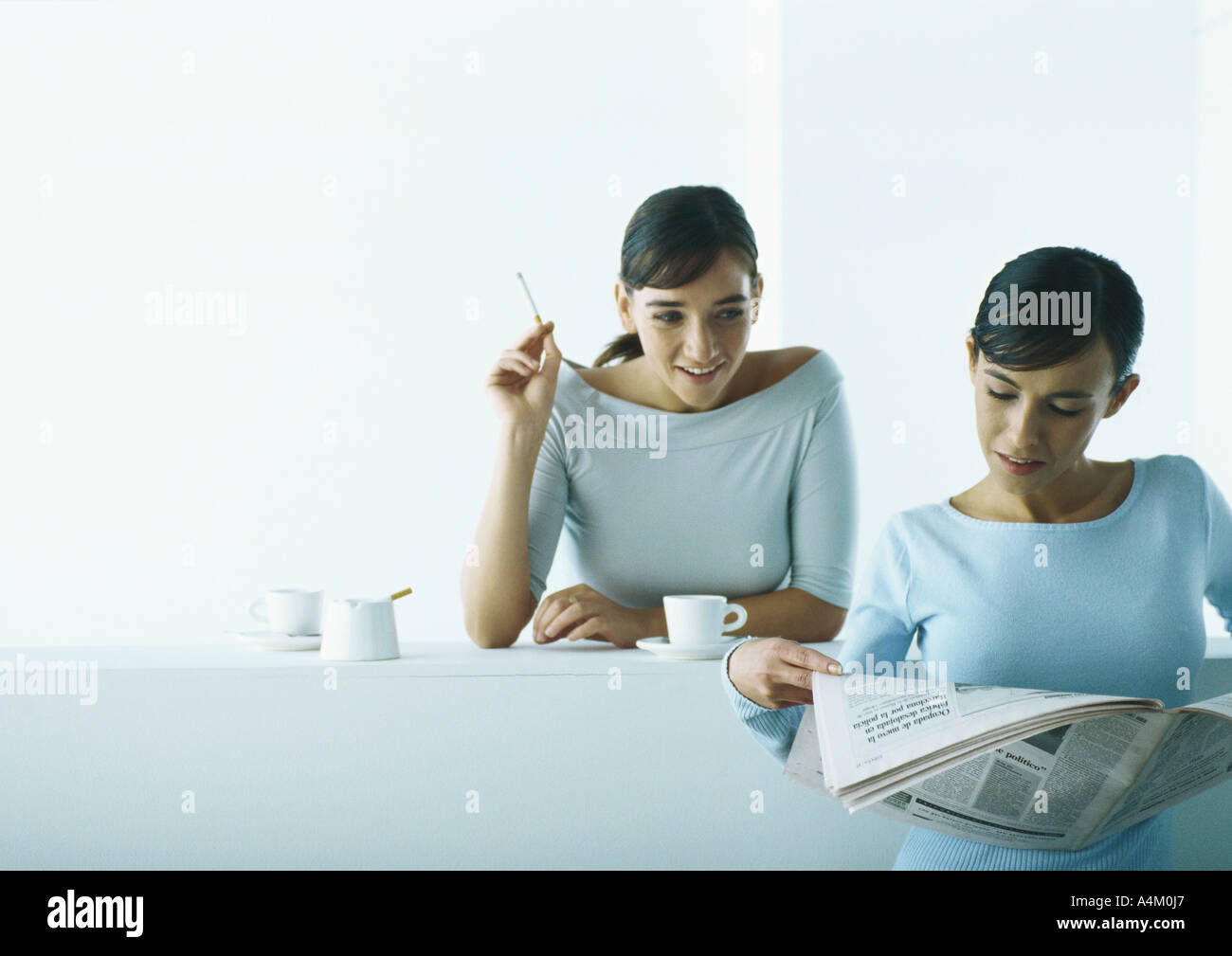 Smoking cigarette break office woman hi-res stock photography and ...