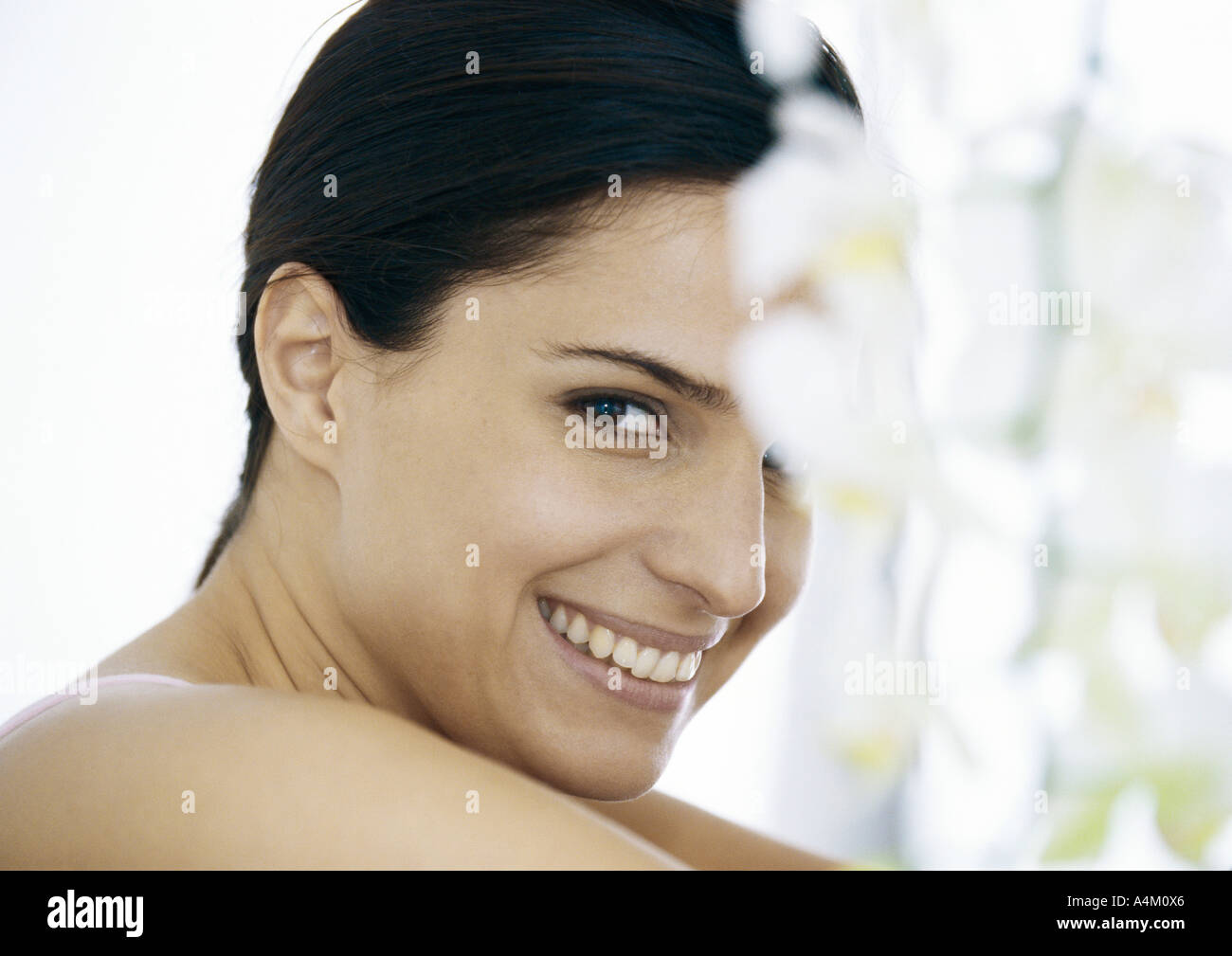 Woman smiling, portrait Stock Photo - Alamy