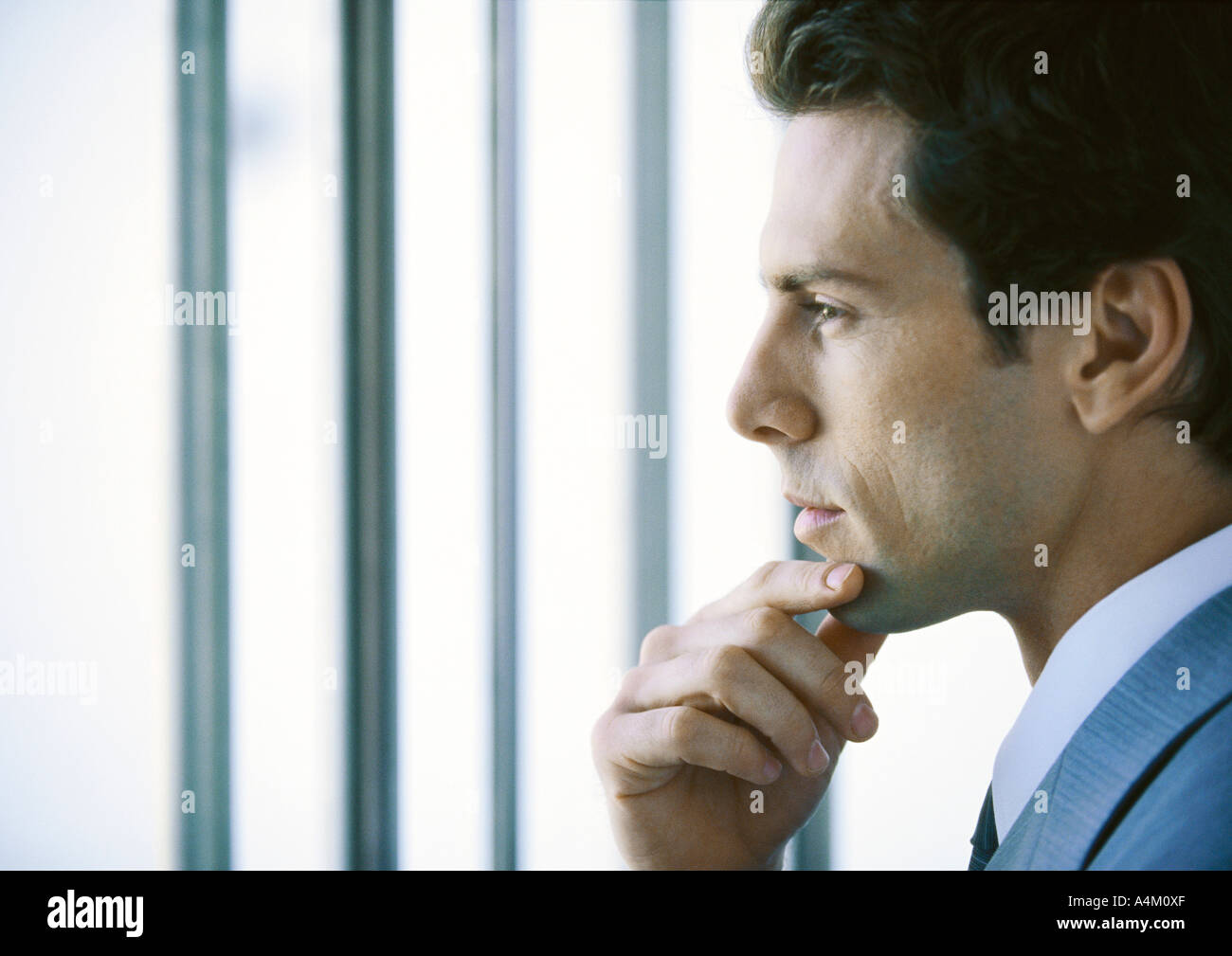 Man, portrait, side view Stock Photo - Alamy