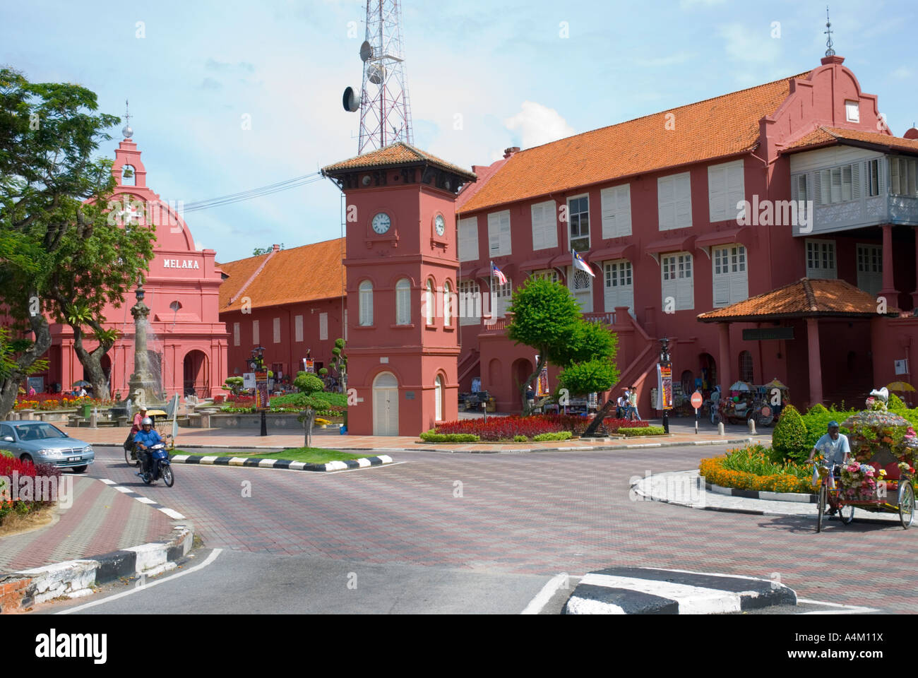 The the old Dutch seat of government the Stadthuys and Christ Church ...