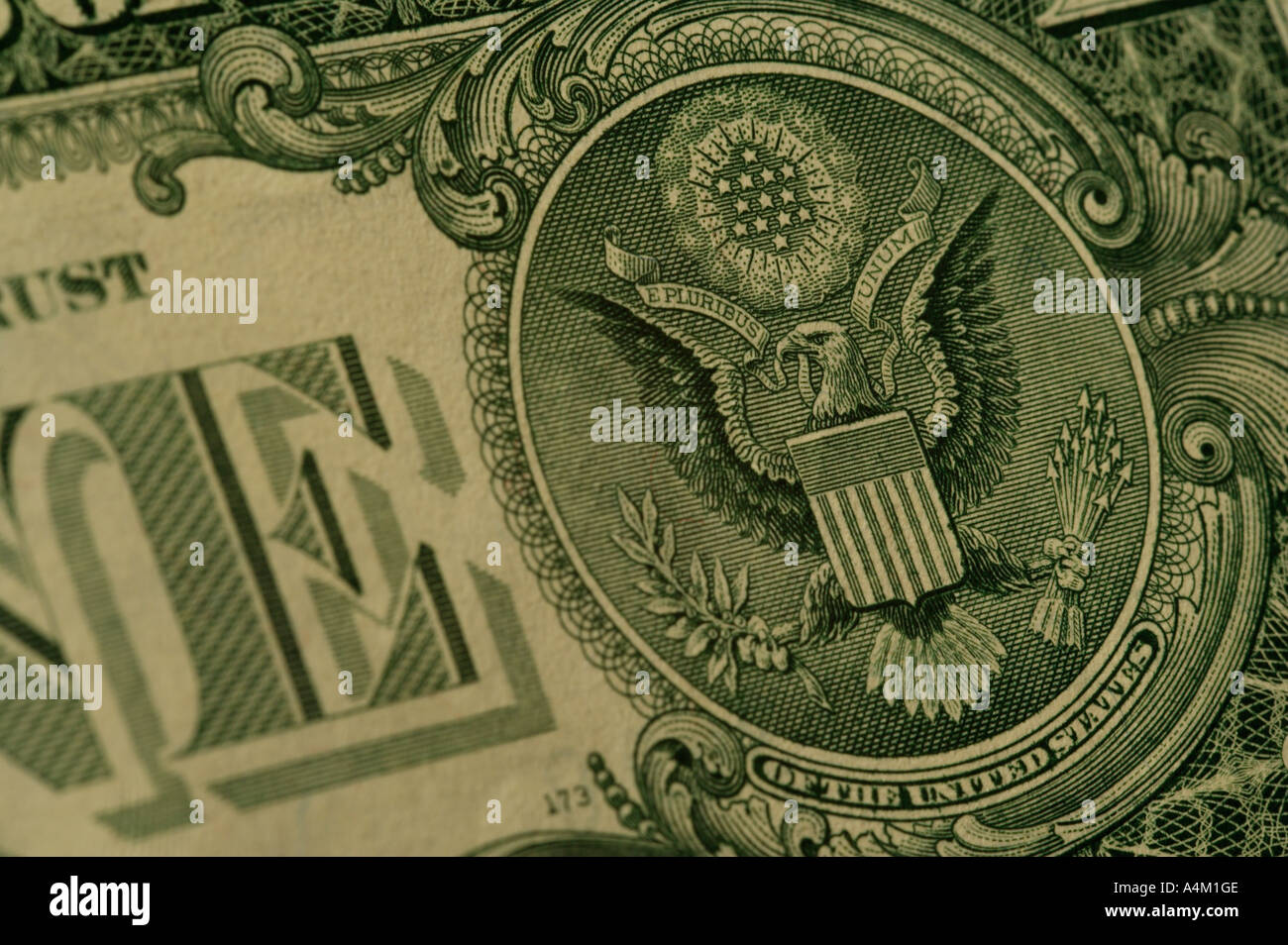 Us one dollar bill bald eagle hi-res stock photography and images - Alamy