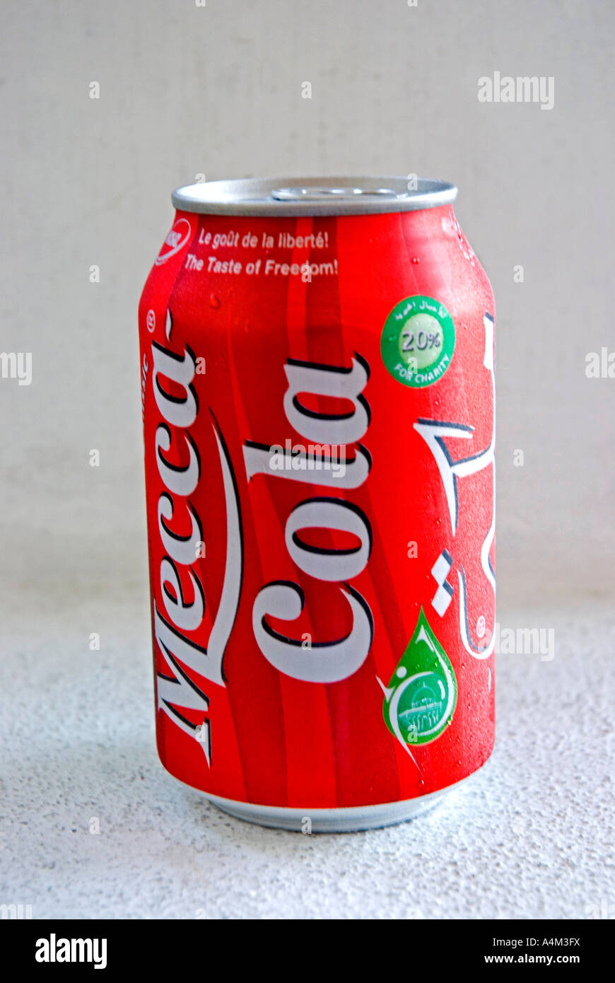 A can of Classic Mecca Cola an unauthorised Islamic copy of traditional ...