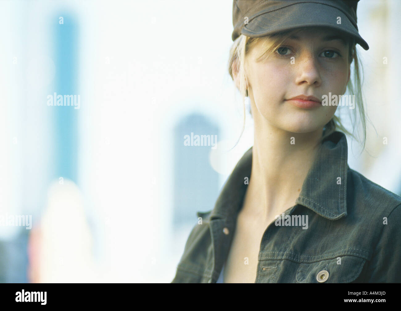 Teenage girl, looking at camera, portrait Stock Photo - Alamy
