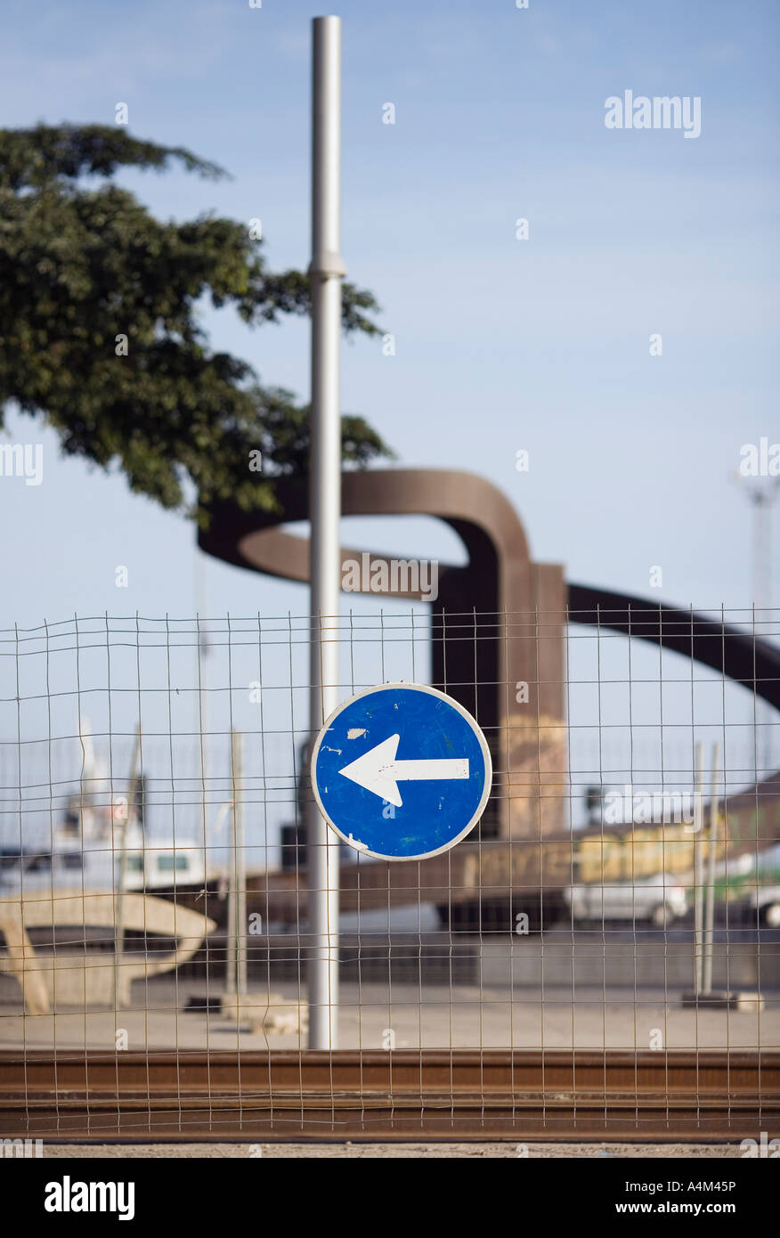 Street sign left turn Stock Photo - Alamy