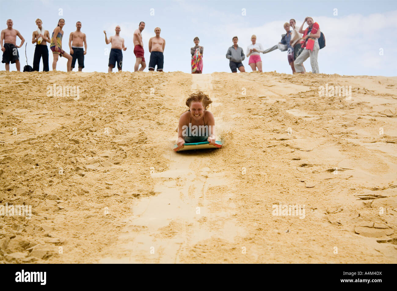 Sandboarding - Fraser Island, Queensland, AUSTRALIA Stock Photo - Alamy