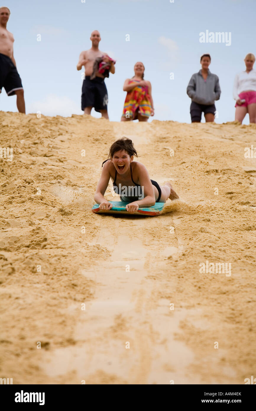 Sandboarding - Fraser Island, Queensland, AUSTRALIA Stock Photo - Alamy