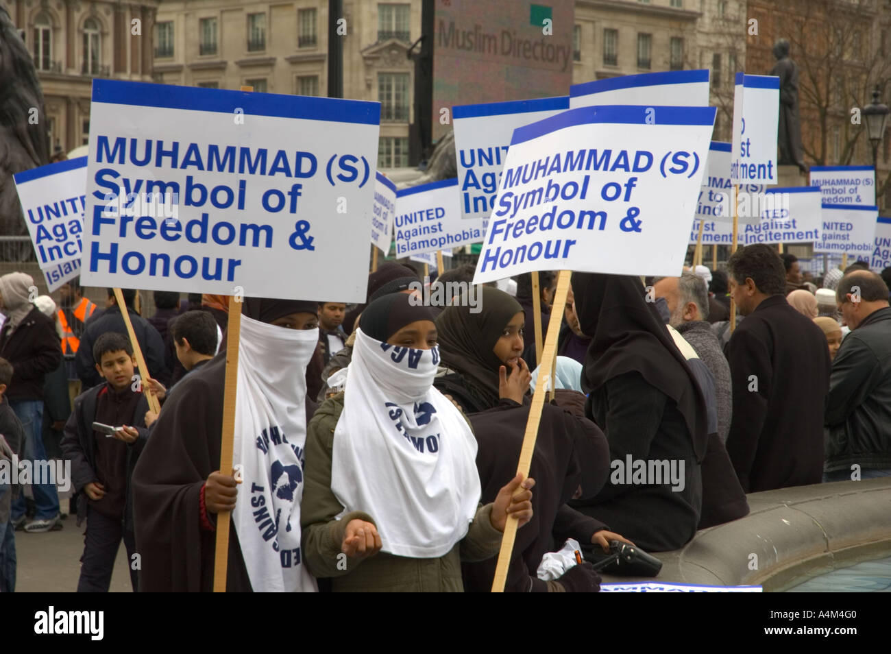 Muslim women protesting in London England UK Stock Photo - Alamy