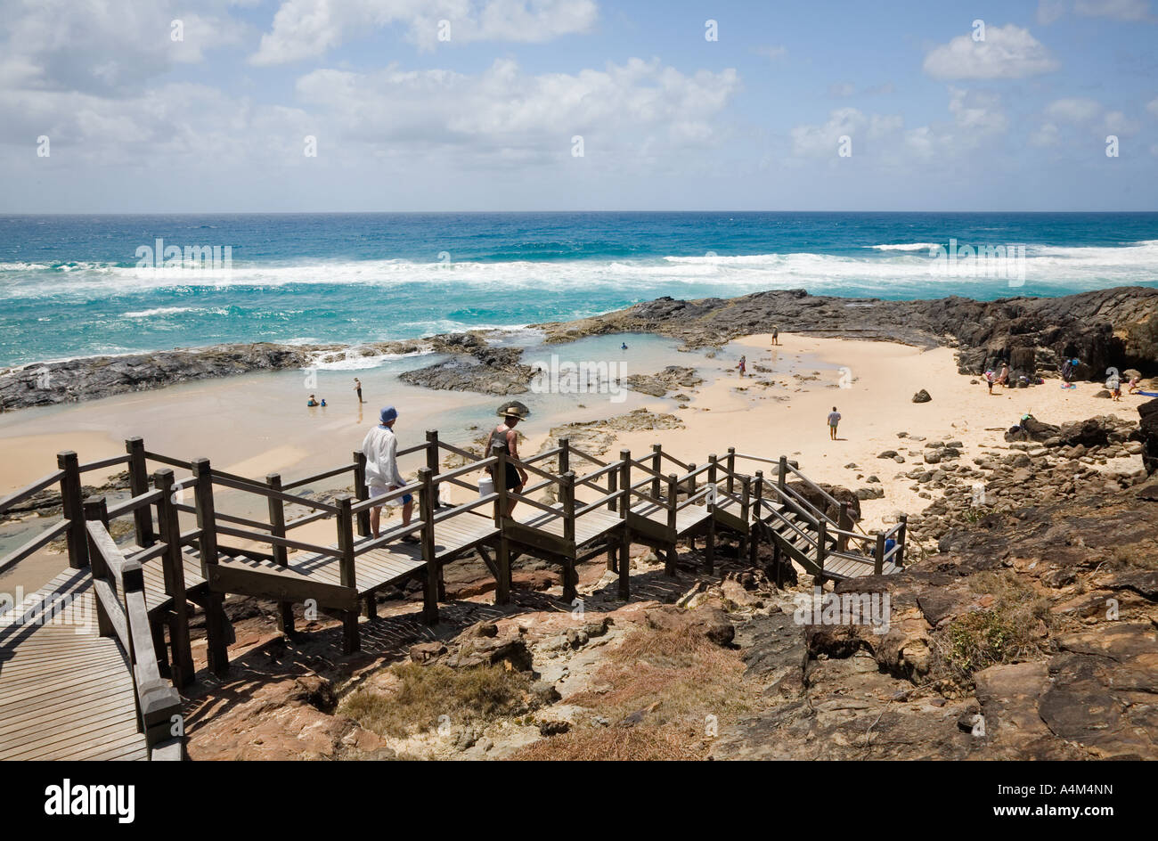 Champagne Pools - Fraser Island, Queensland, AUSTRALIA Stock Photo - Alamy