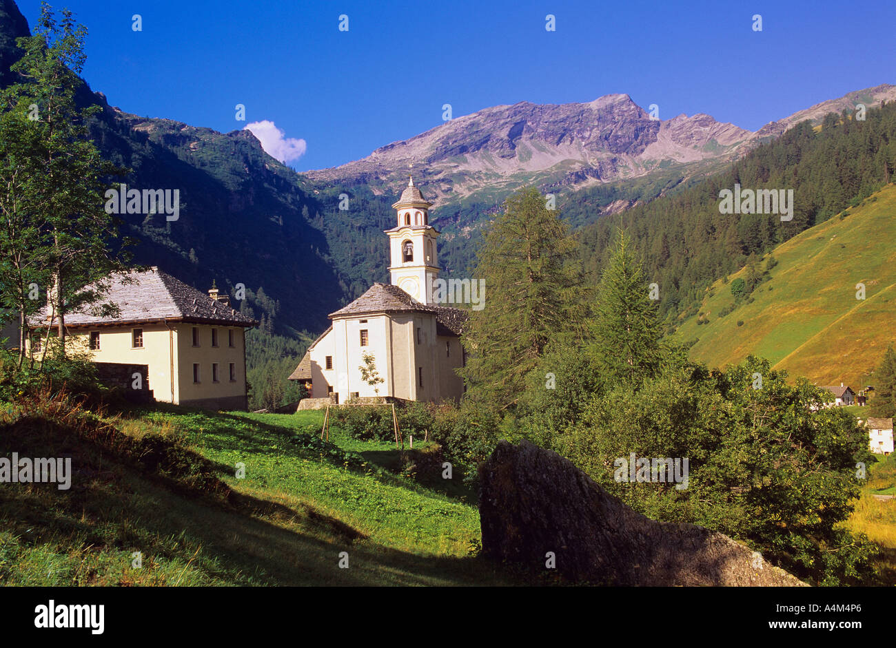 Scenic alpine chapel Stock Photo - Alamy