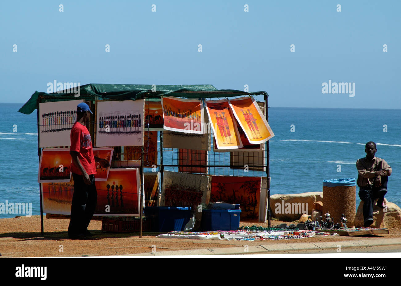 African traders on roadside.Camps Bay South Africa RSA Stock Photo - Alamy