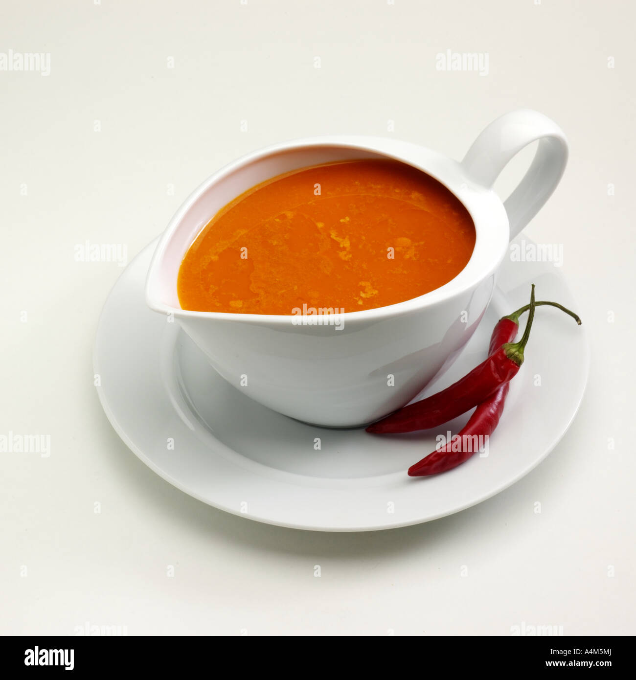 Sauce of mojo picon made of oil garlic hot peppers and paprika Stock ...