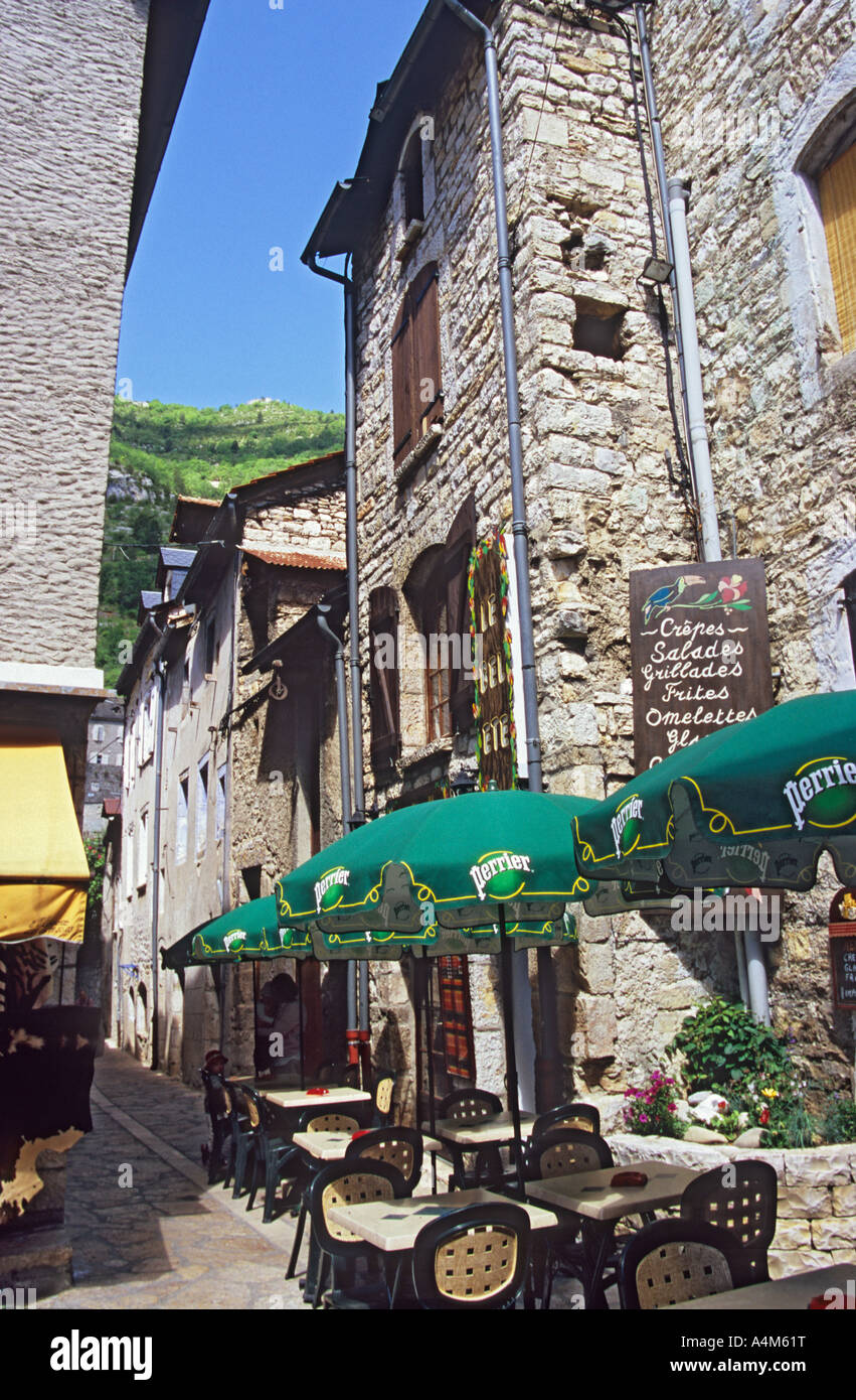 Sainte Enimie medieval village on the Gorges du Tarn Lozere Languedoc ...