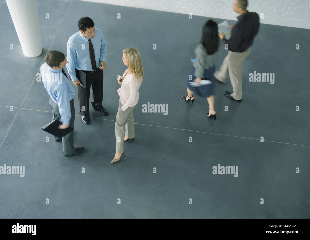 Businesspeople in lobby, high angle view Stock Photo - Alamy Businesspeople in lobby, high angle view Stock Photo - Alamy