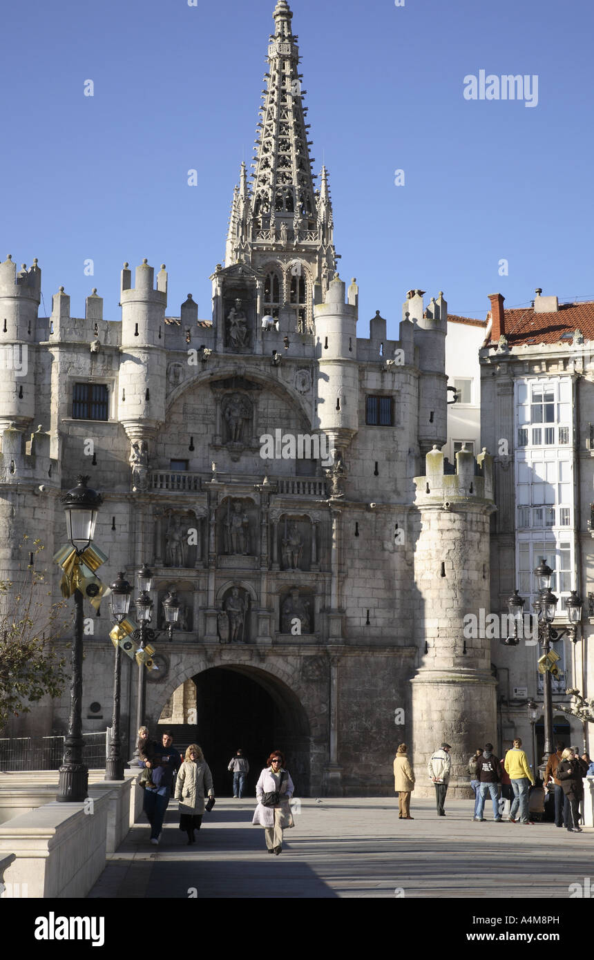 Puente de San Pablo Bridge, Burgos, Castile and Leon, Spain Stock Photo ...