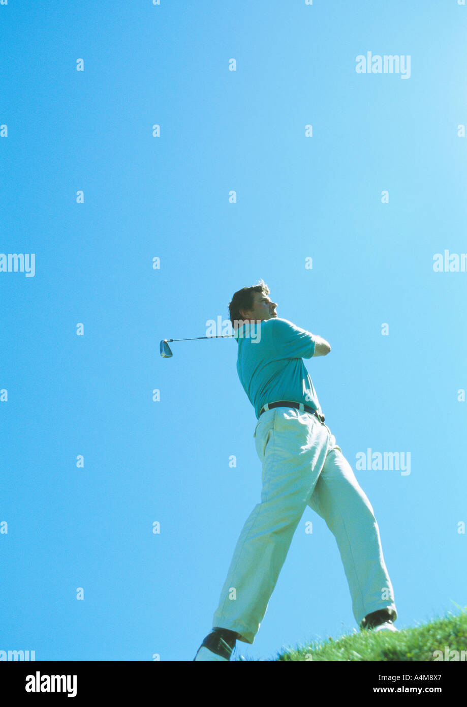 Full Body Golf Player Swing High Resolution Stock Photography and ...