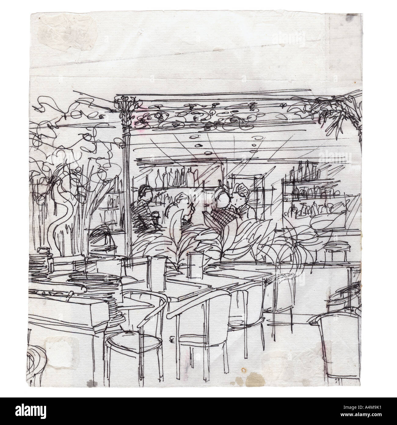 Restaurant tables people Cut Out Stock Images & Pictures - Alamy