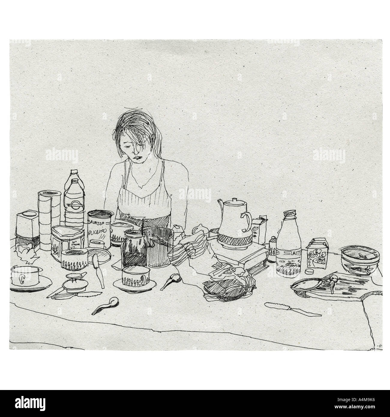 Breakfast tables Cut Out Stock Images & Pictures - Alamy