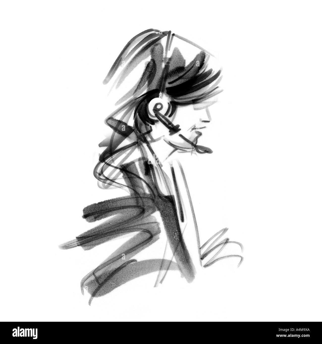 Black customer woman using Cut Out Stock Images & Pictures - Alamy