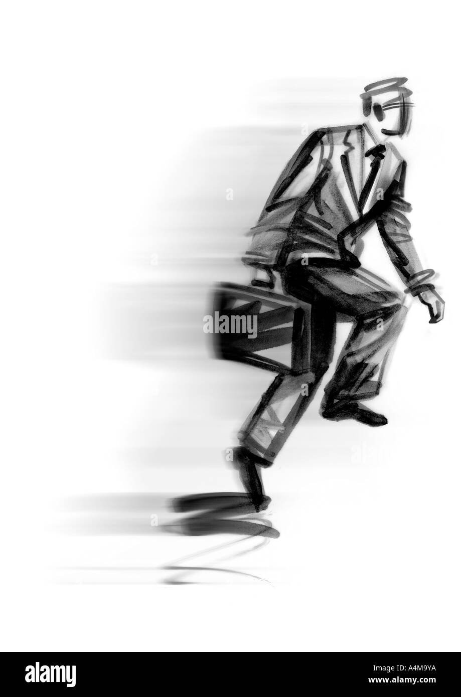 Hurry for work Black and White Stock Photos & Images - Alamy