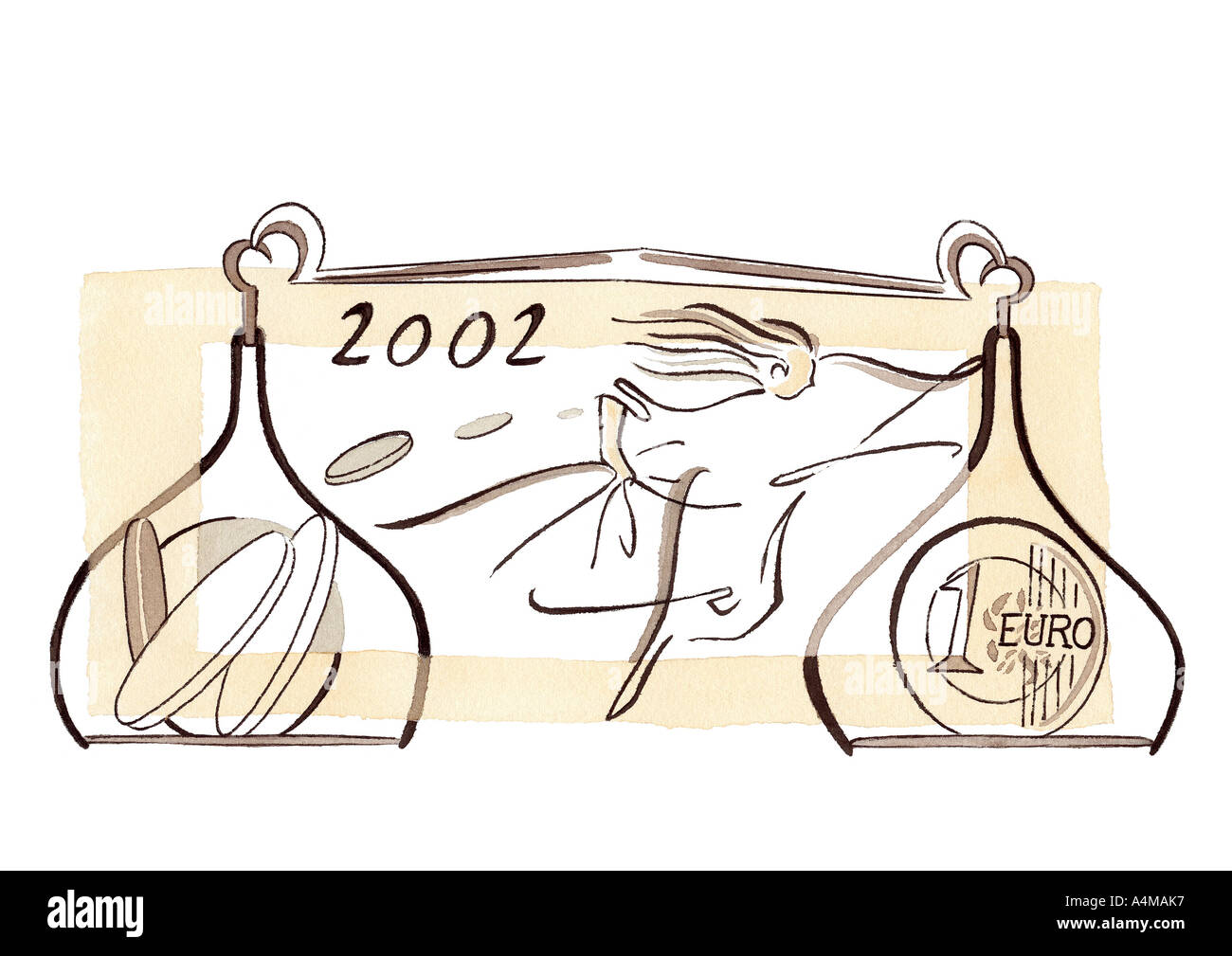 Money bags euro Cut Out Stock Images & Pictures - Alamy