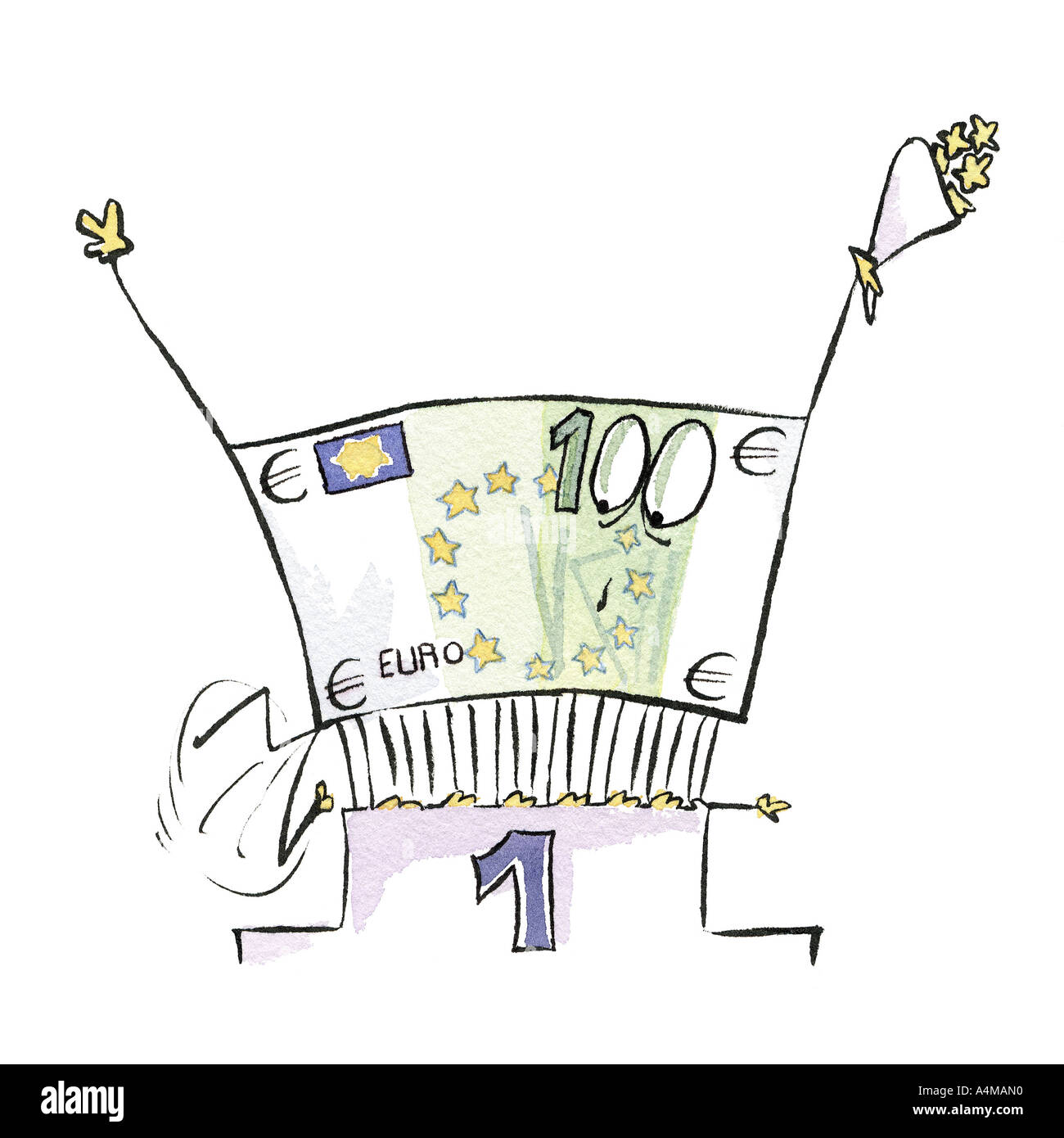 First banknote europe hi-res stock photography and images - Alamy