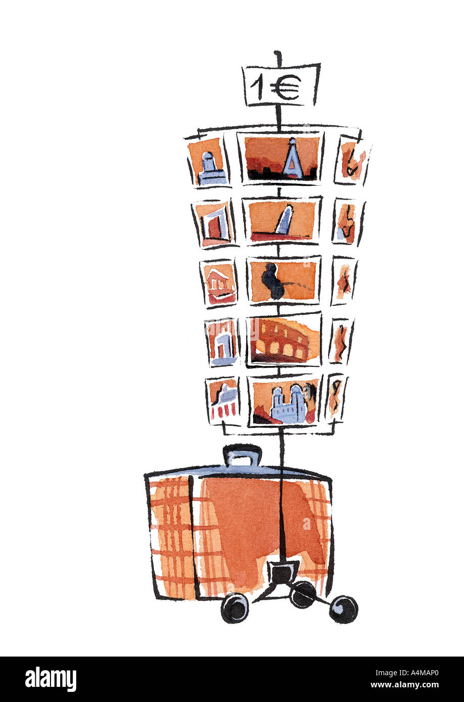 Travel souvenir postcards Cut Out Stock Images & Pictures - Alamy