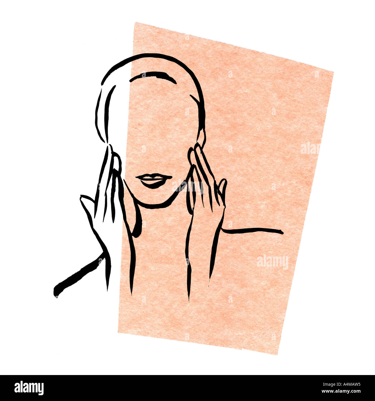 Relax woman head massage Cut Out Stock Images & Pictures - Alamy