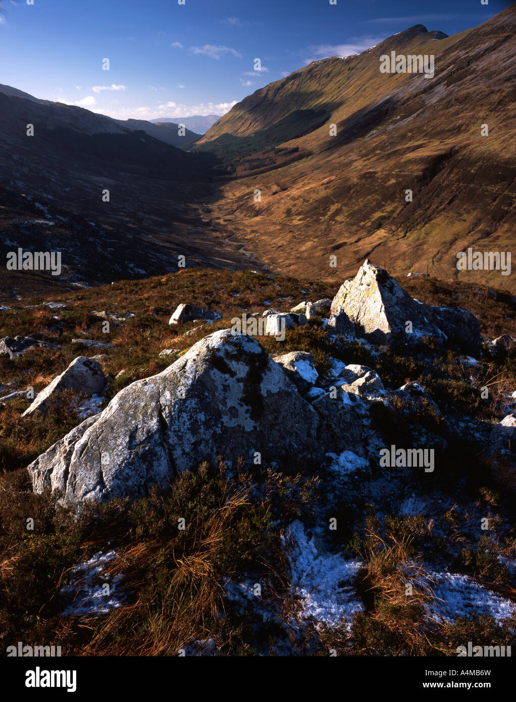 Glen Duror viewed from the summit ridge of Sgorr a Choise Stock Photo ...
