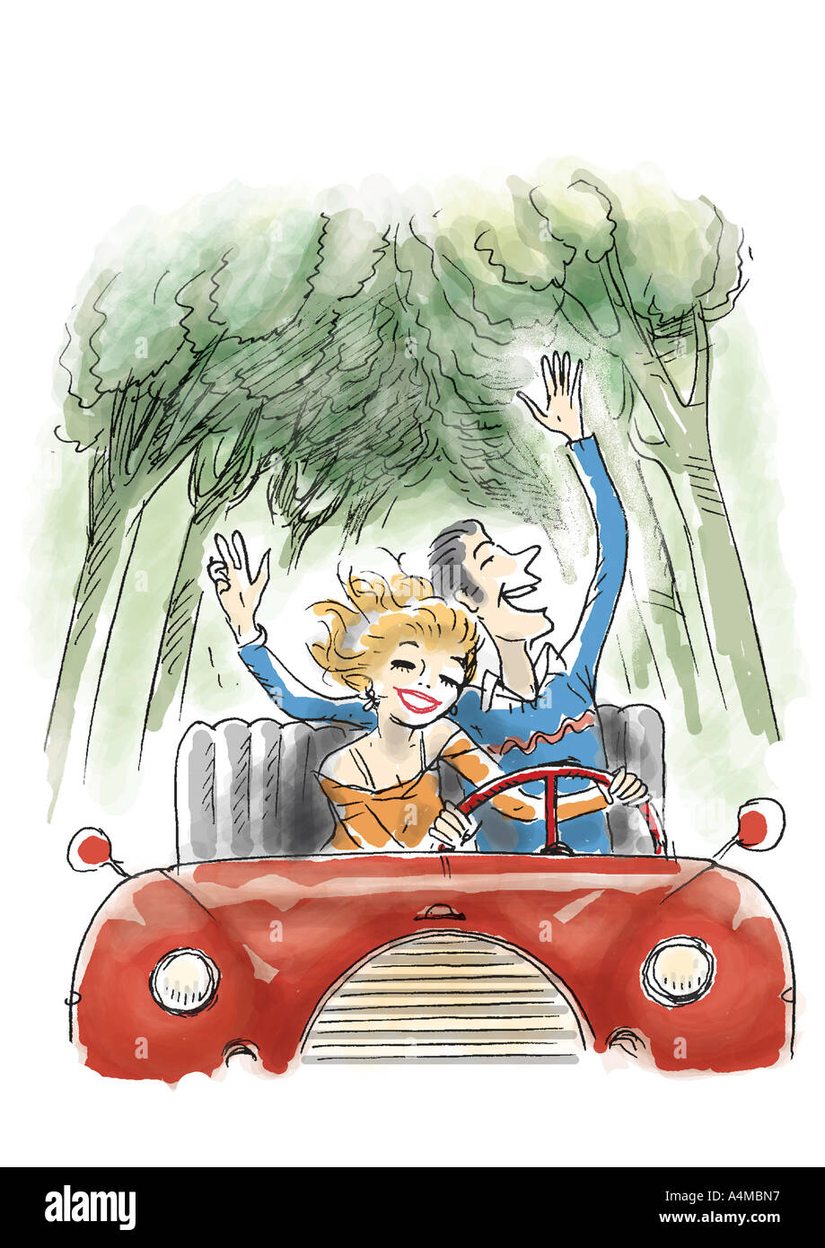 Man in car hands Cut Out Stock Images & Pictures - Alamy