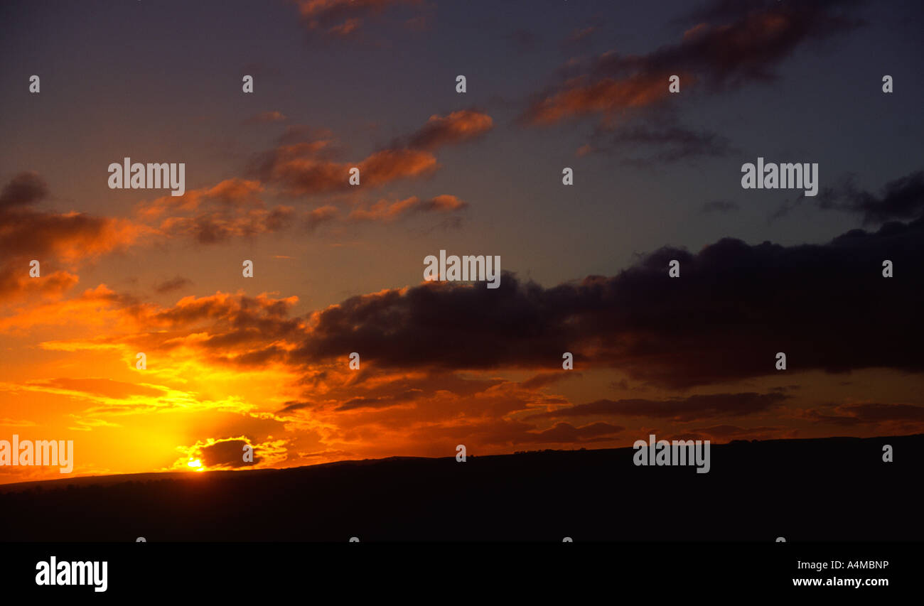 Sunset over Nidderdale, North Yorkshire Stock Photo - Alamy