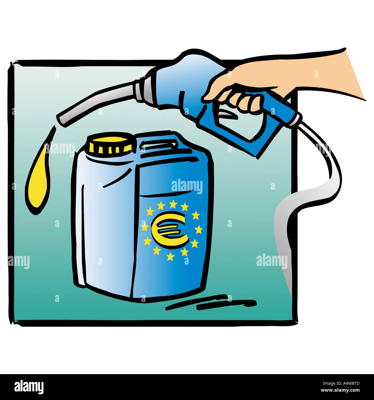 Gas tank with euro sign Stock Photo - Alamy