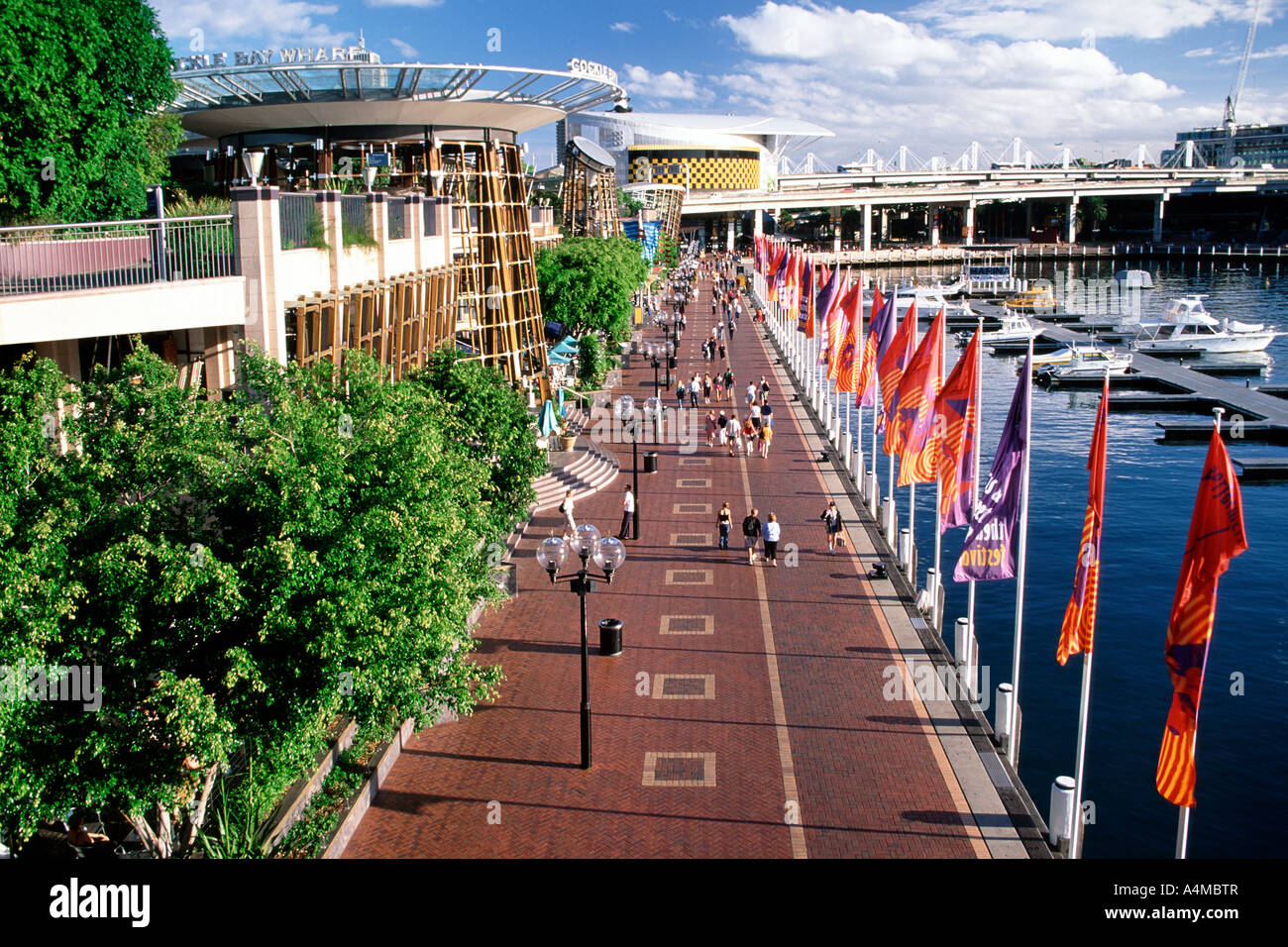 Cockle Bay Wharf and part of Darling harbour in Sydney Australia Stock ...