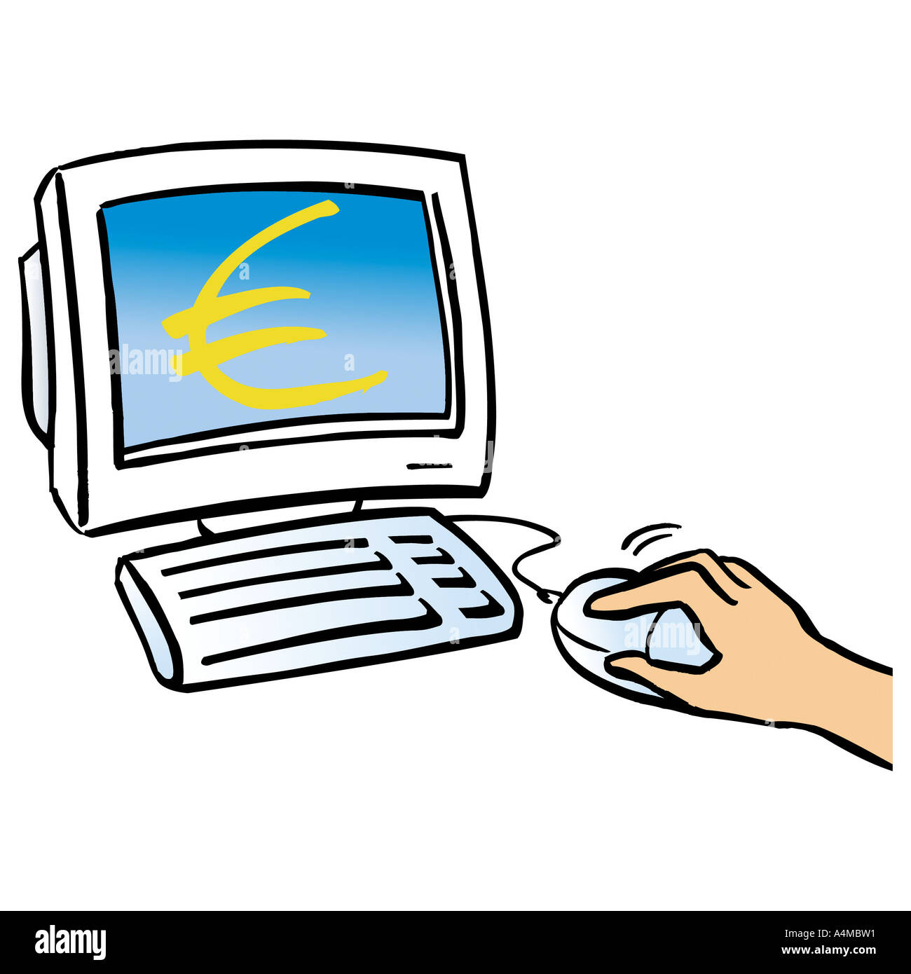 Euro sign on screen hi-res stock photography and images - Alamy