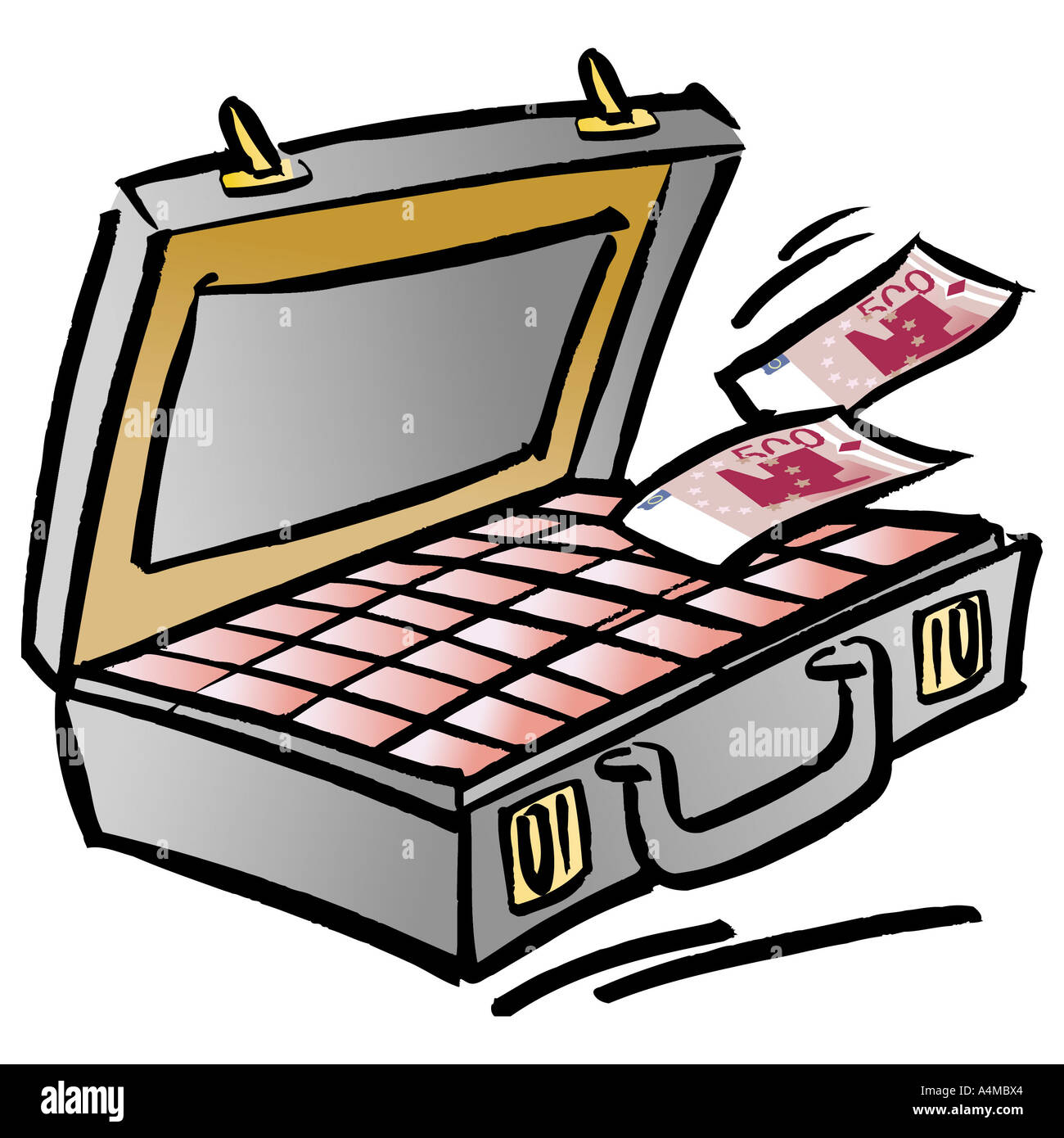 Suitcase Full Of Money Euros High Resolution Stock Photography and ...