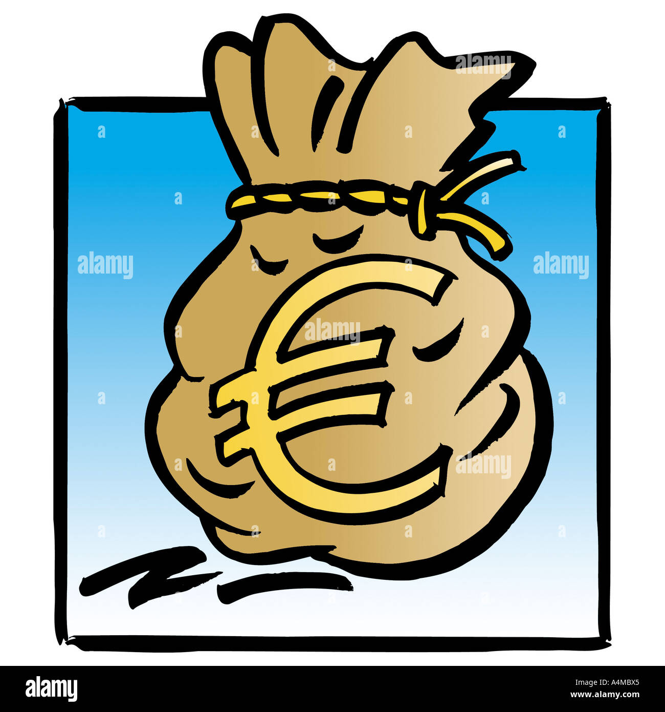 Bag full of euros Stock Photo - Alamy