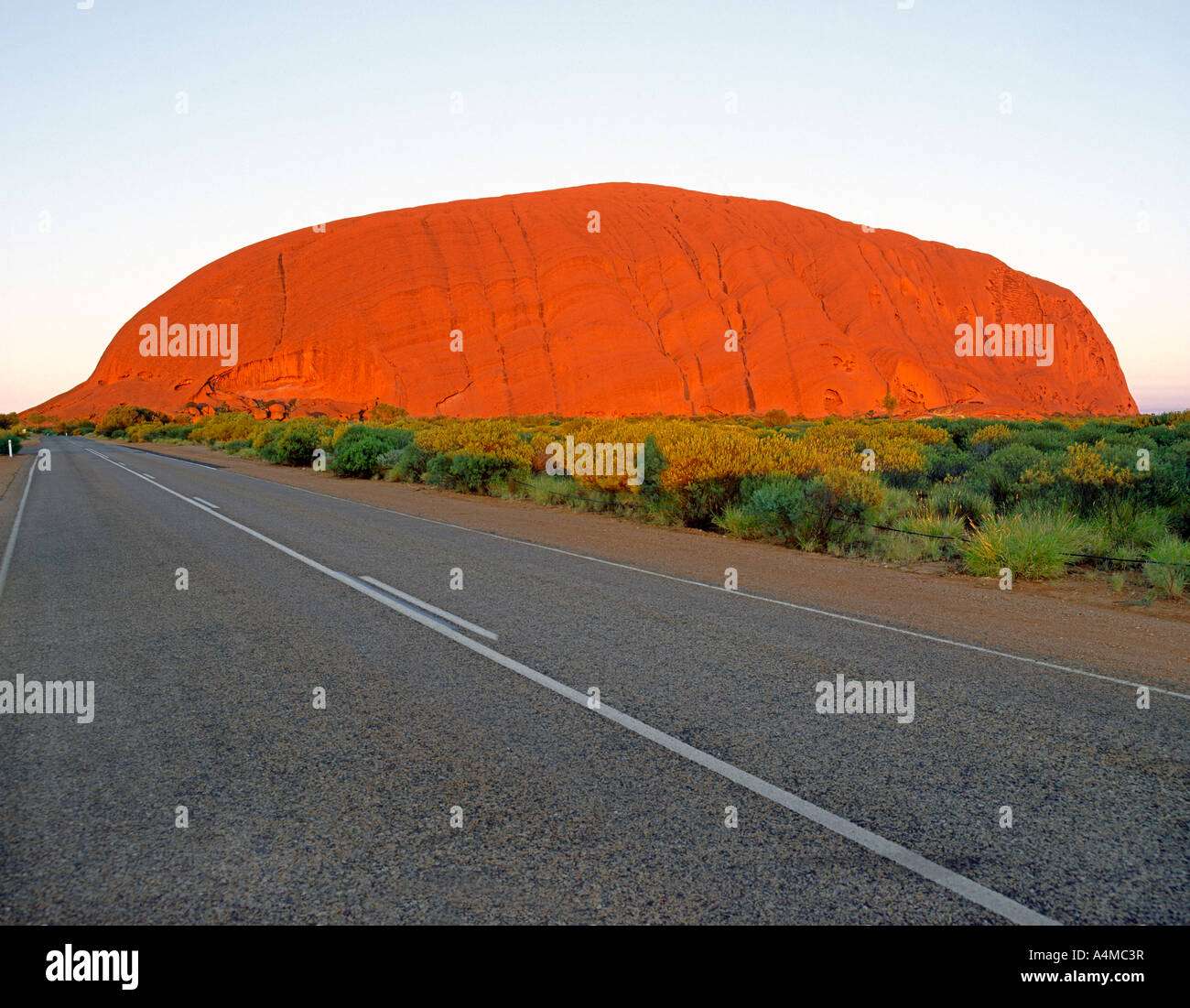 Uluru (also known as Ayers Rock) at dawn in the Northern Territories of ...