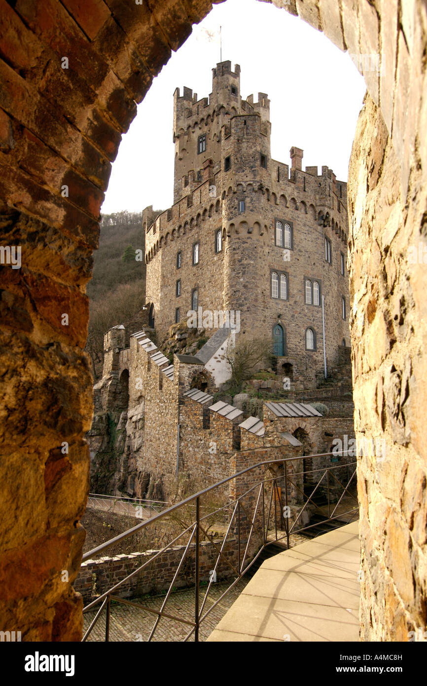 Exterior of Burg Sooneck castle along the Rhine River in Germany's ...