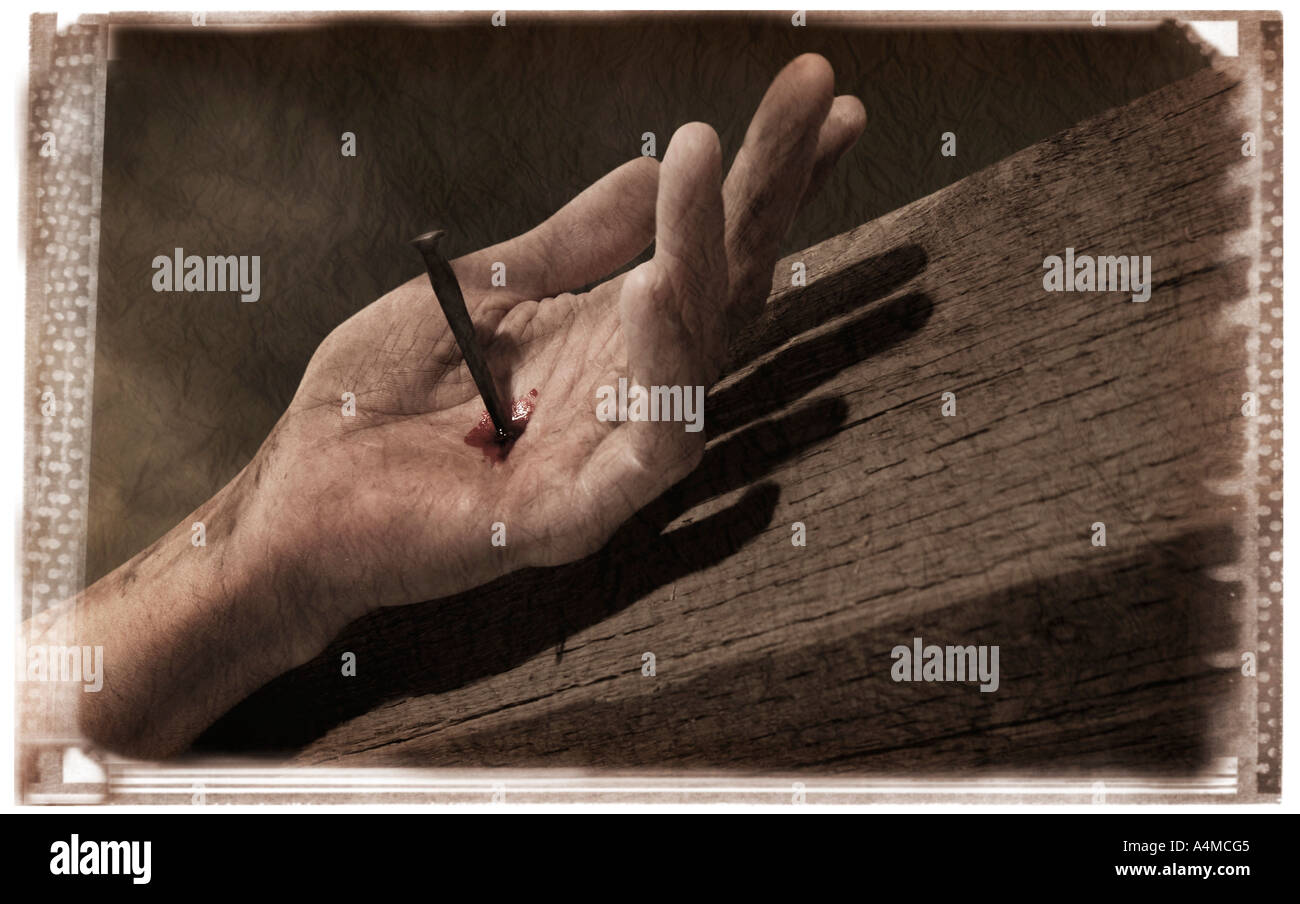 Closeup of Jesus hand Stock Photo - Alamy