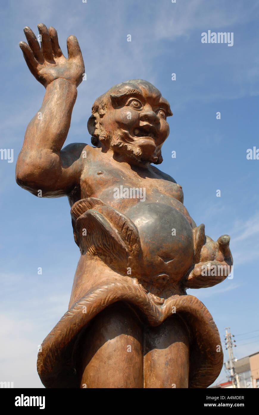 Statue on the Kaji bashi bridge Takayama Japan Stock Photo - Alamy