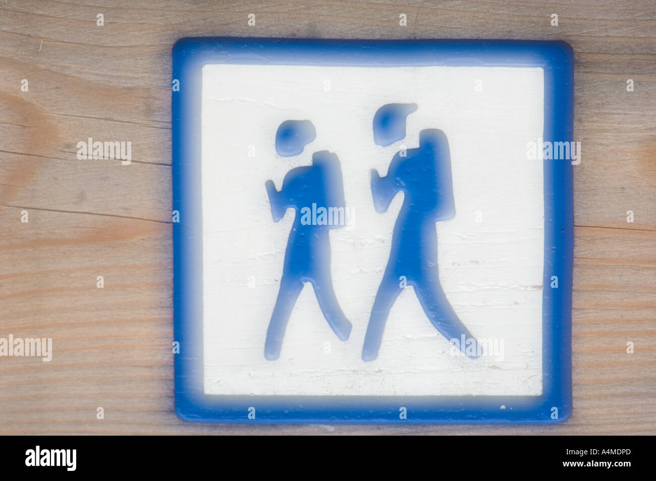 Hiking sign. Sweden Stock Photo - Alamy