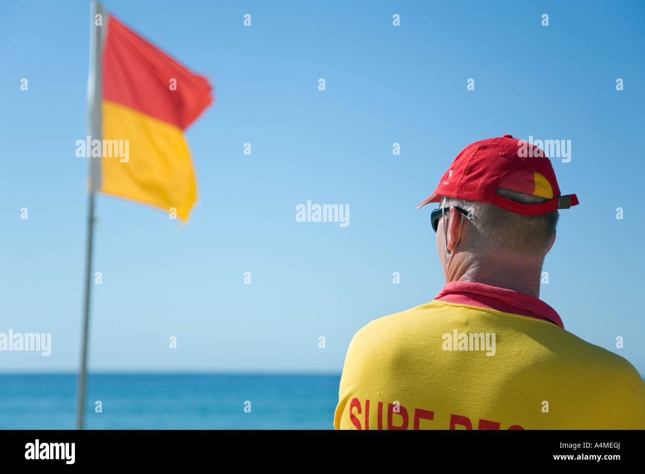 Australian lifesaving flag hi-res stock photography and images - Alamy