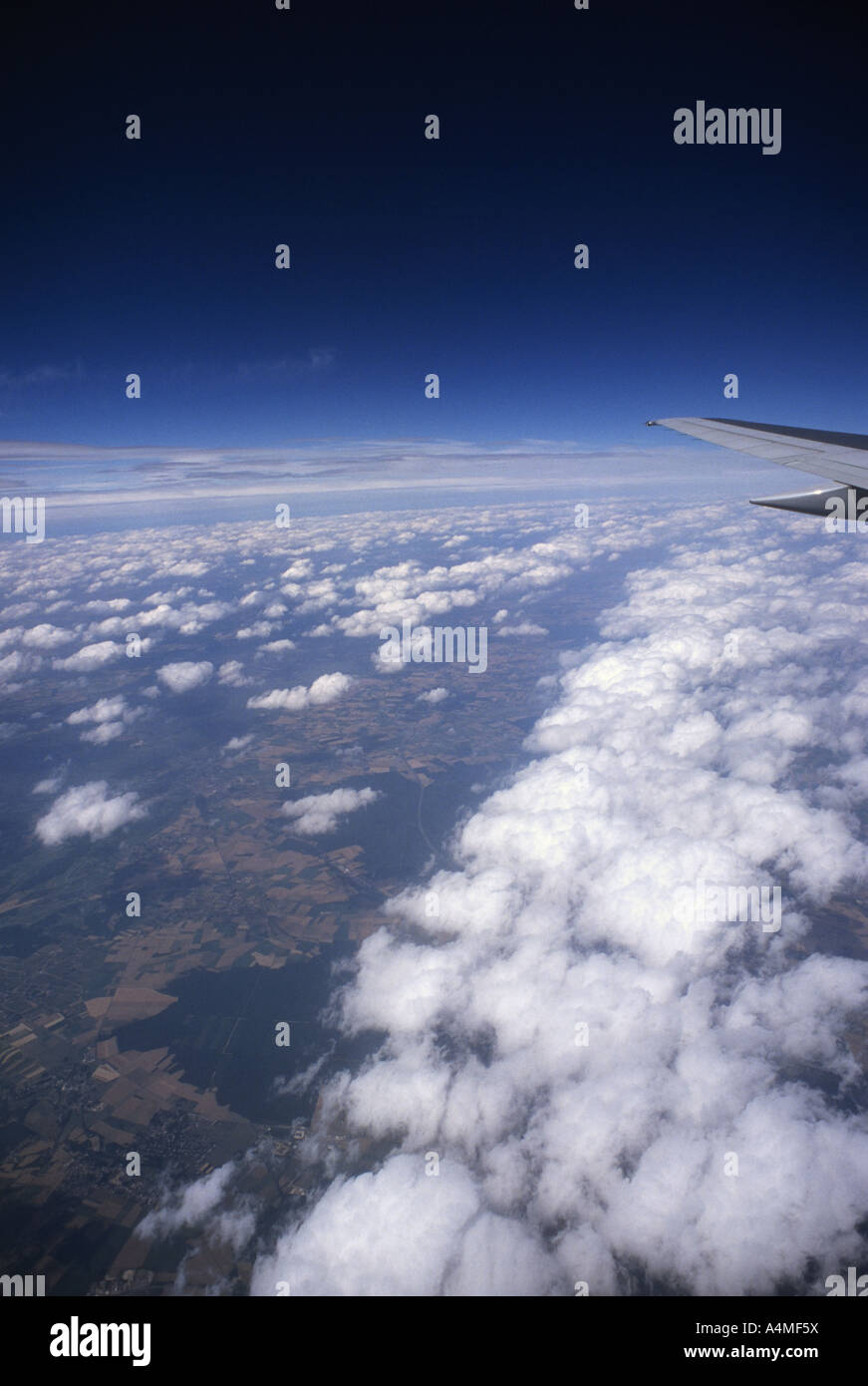 Aerial view of cloudscape above central Europe Stock Photo - Alamy